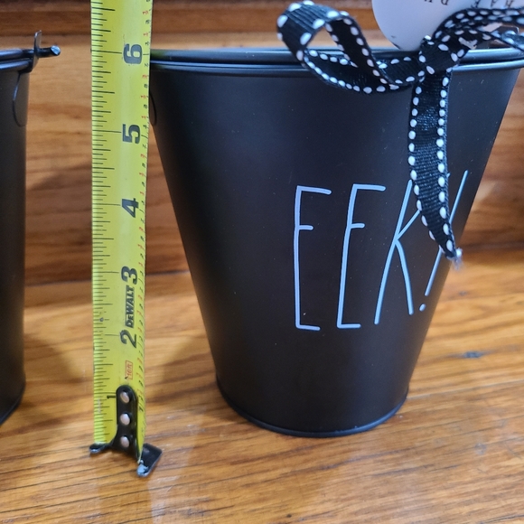 Rae Dunn | Accents | 6 Rae Dunn Eek Black Halloween Tin Pail Bucket ...
